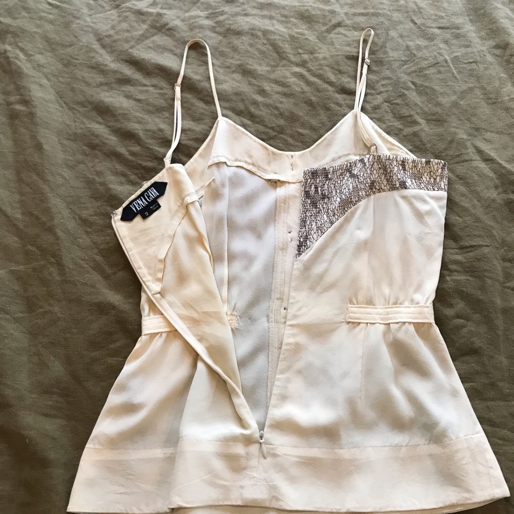 Rare Vena Cava Silk Cami Xs Cream - Gem